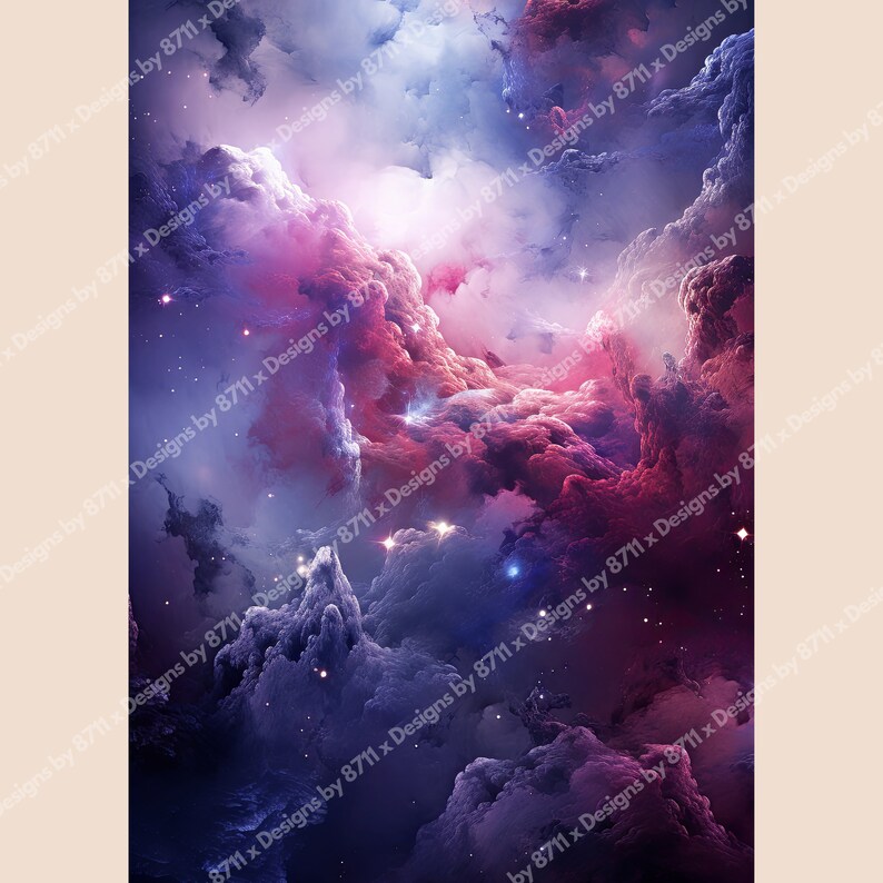 Space Digital Background Outer Space Digital Backdrop Holiday ...