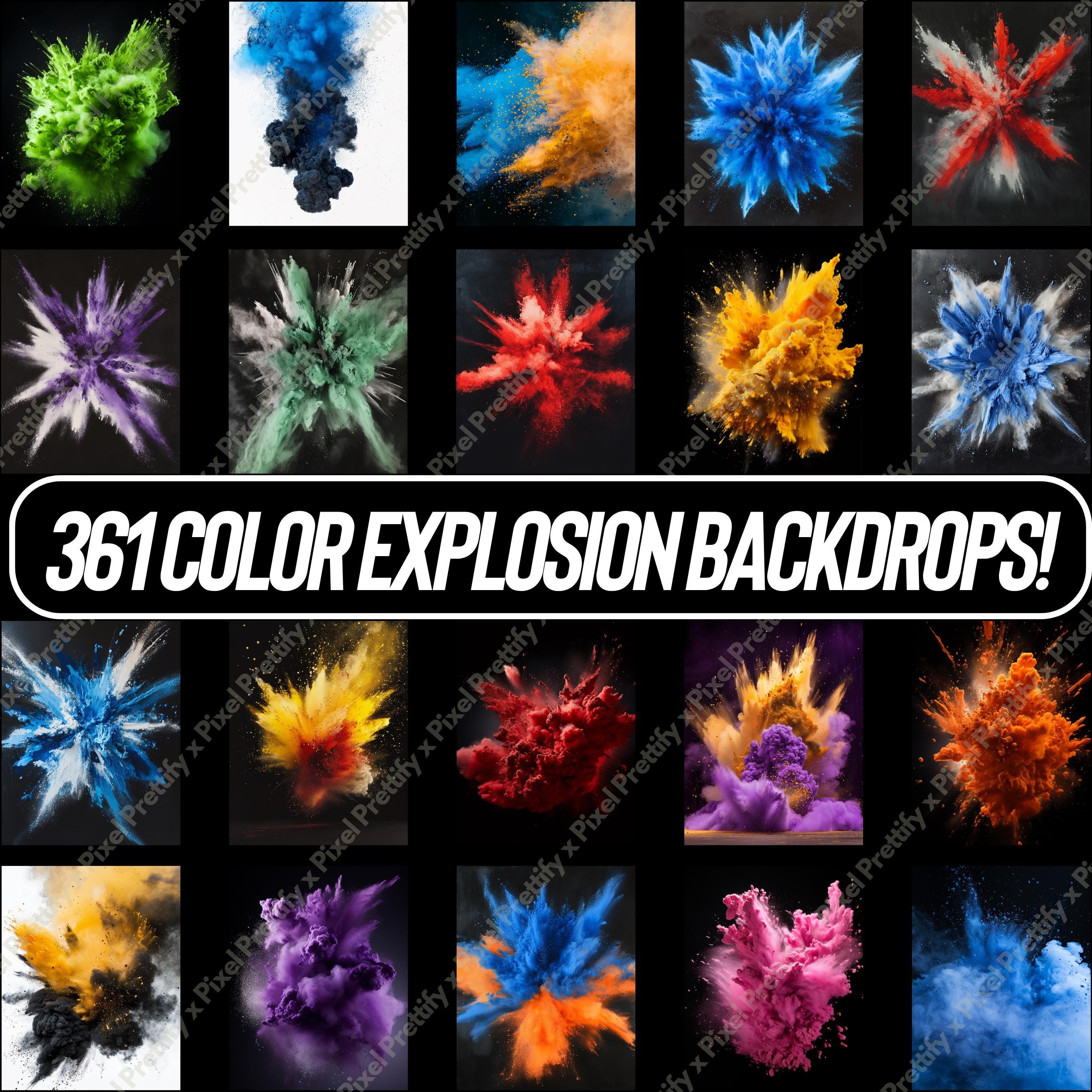 361 Color Explosion Digital Backdrops: School Color Photography ...