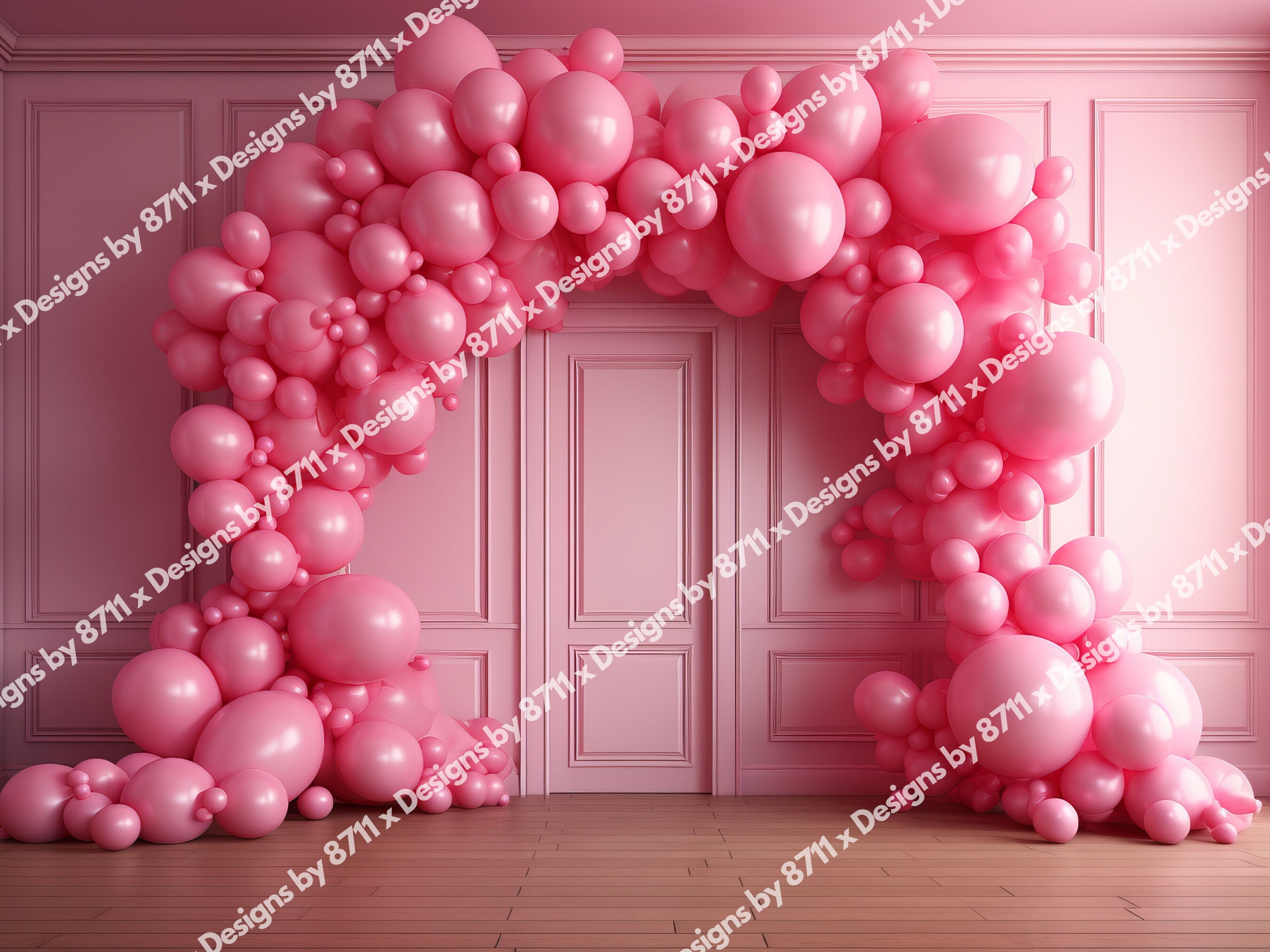 Pink Balloon Digital Maternity Backdrops Backgrounds Studio Art ...