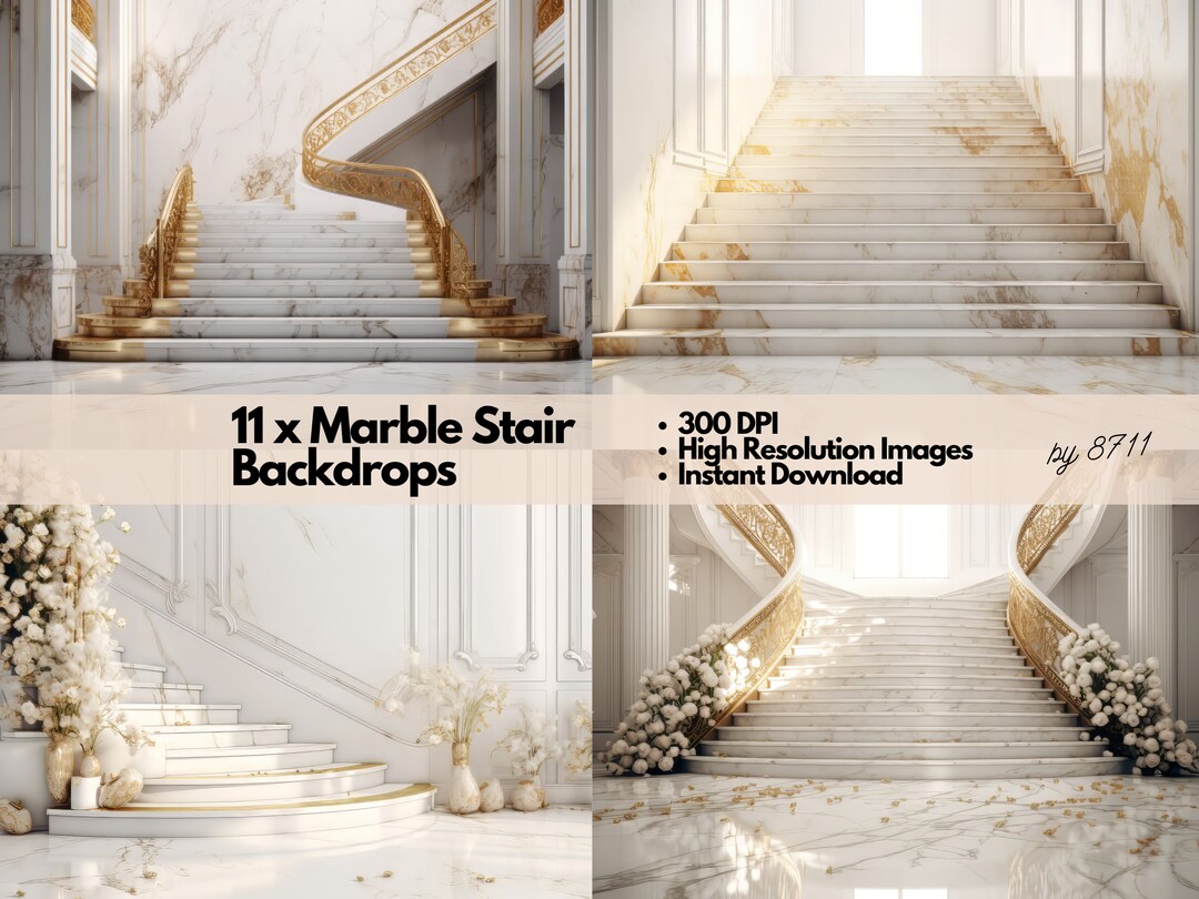 Marble Stairs Digital Backdrops Maternity Backdrop Studio Backdrop ...