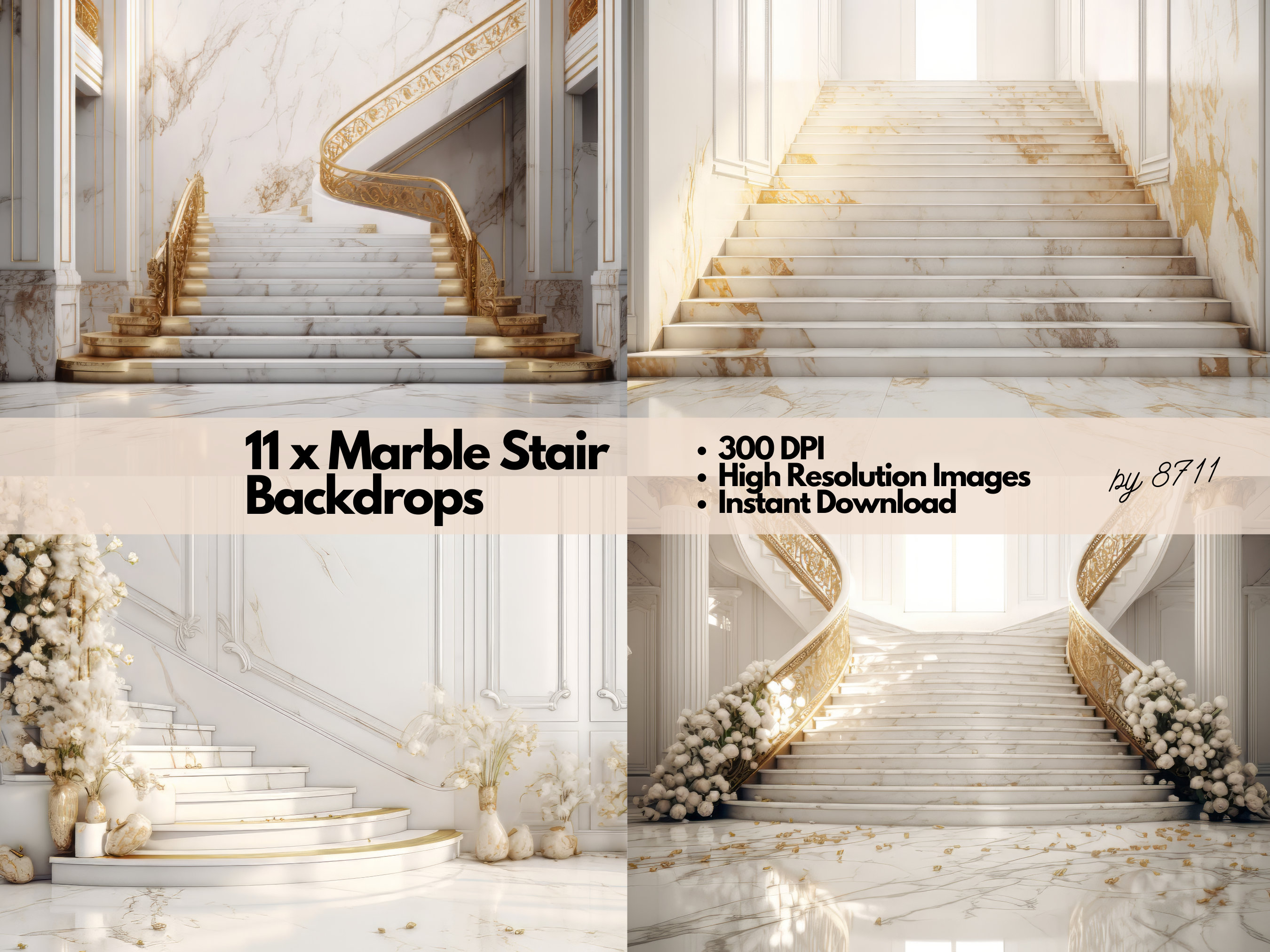 Marble Stairs Digital Backdrops Maternity Backdrop Overlays - Etsy