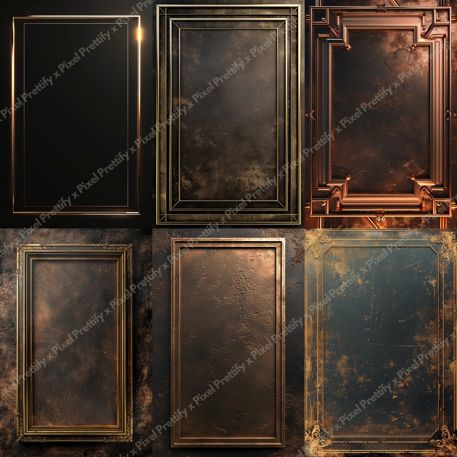 Bronze Frame Digital Backdrop Set, Maternity Backdrop Overlays, Studio ...