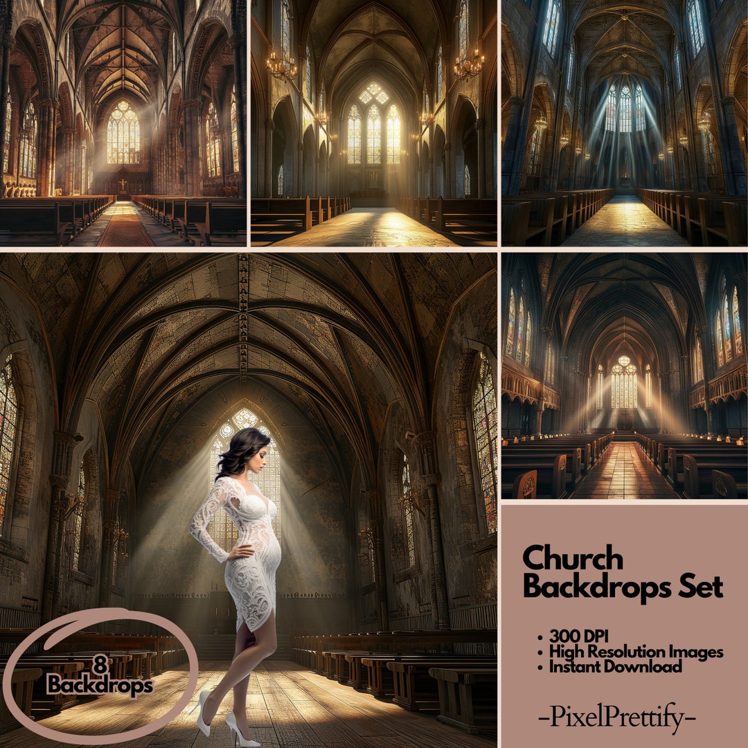 Church Digital Backdrop, Maternity Backdrop Overlays, Studio Backdrop ...