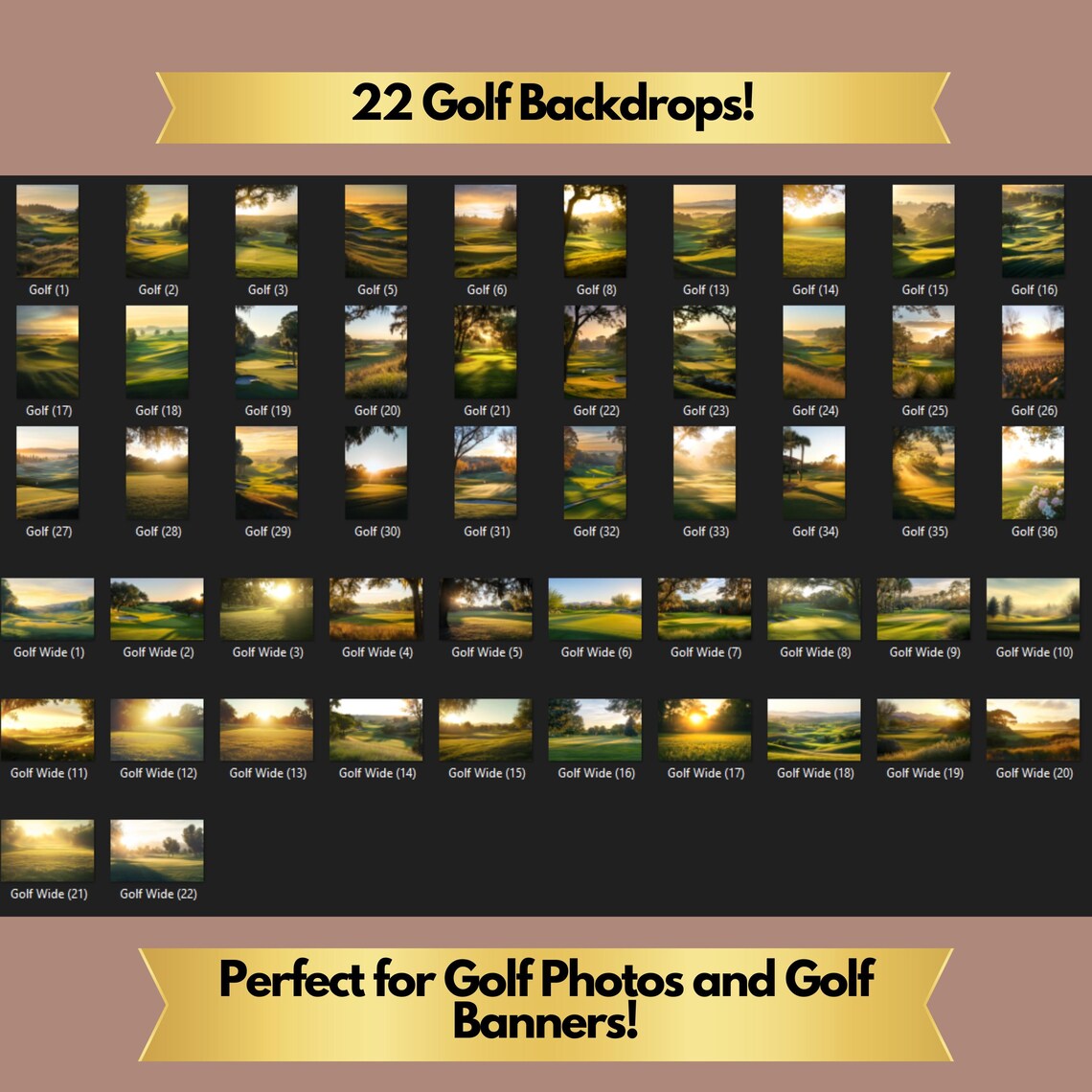 52 Golf Digital Backdrops for Sports Photography | Golf Background for ...