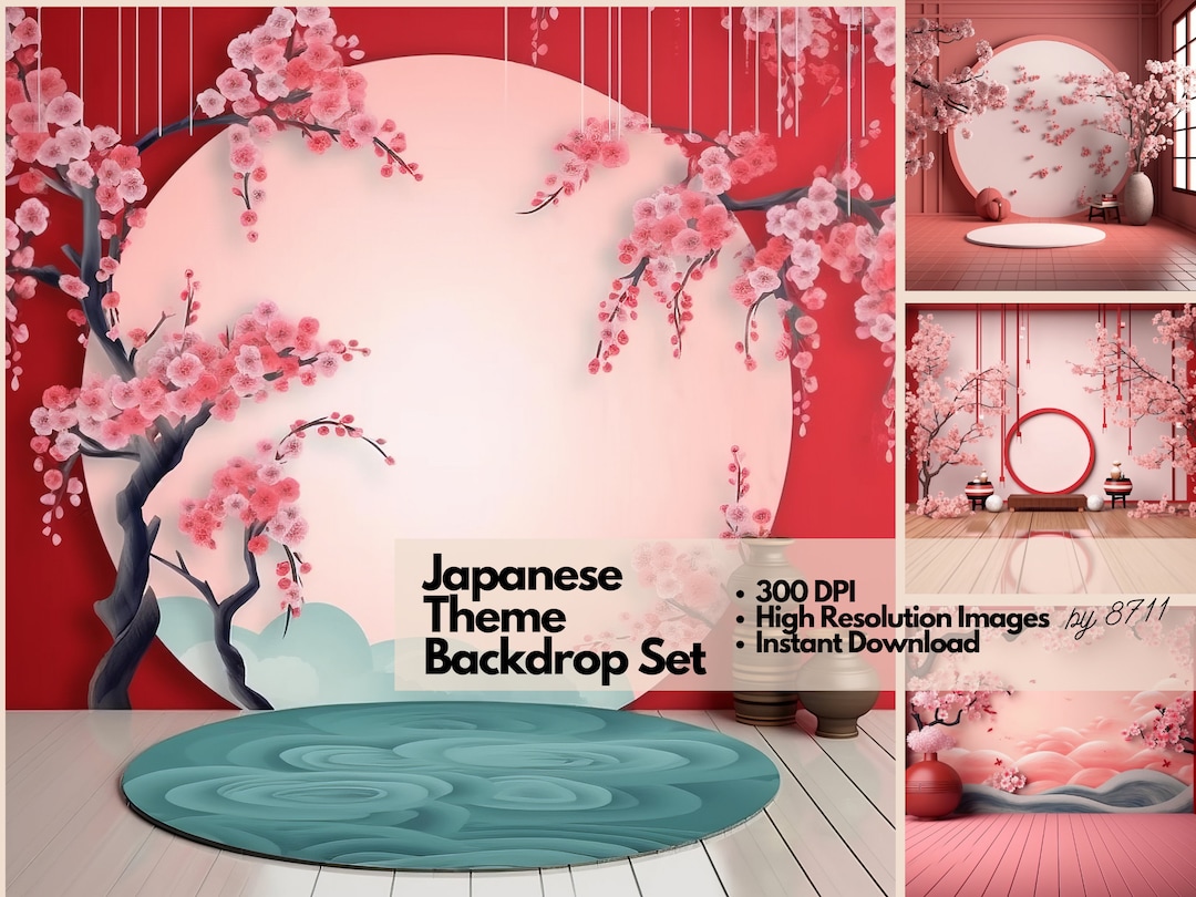 Japanese Theme Digital Backdrops Maternity Backdrop Studio Backdrop ...