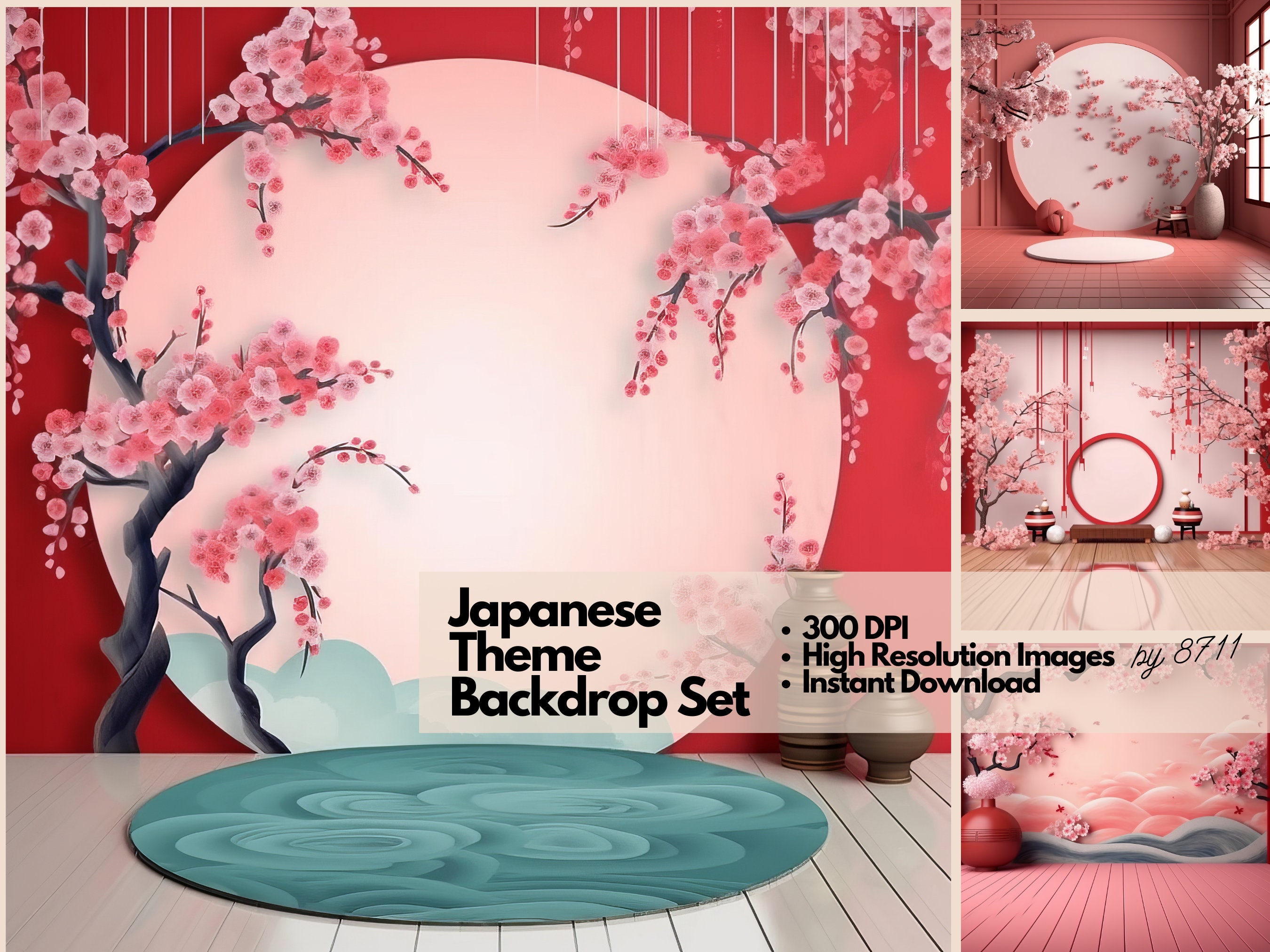 Japanese Theme Digital Backdrops Maternity Backdrop Studio Backdrop ...