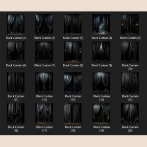 Black Curtain Fine Art Backdrop Overlays, Black Curtain Background ...