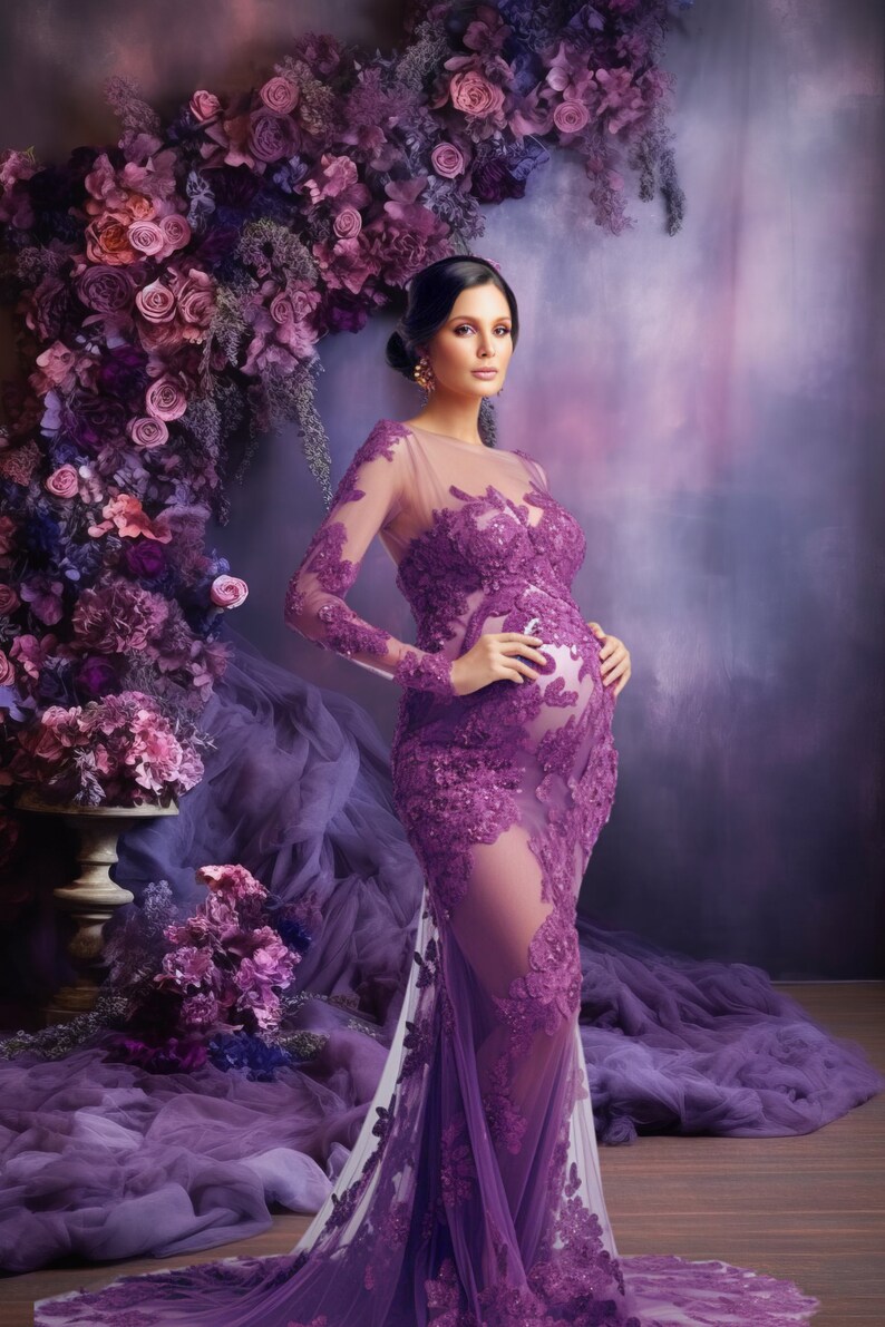 Purple Curtain Digital Backdrops, Maternity Backdrop Overlays ...