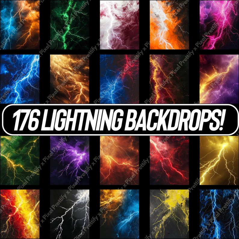 176 Lightning Digital Photography Backdrops: Perfect as Sports ...