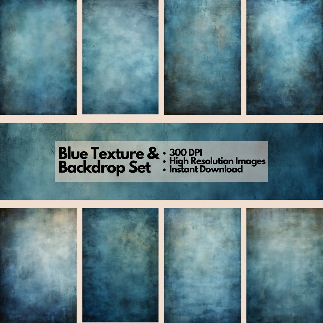 Blue Studio Backdrop Digital Portrait Background, Instant Download ...