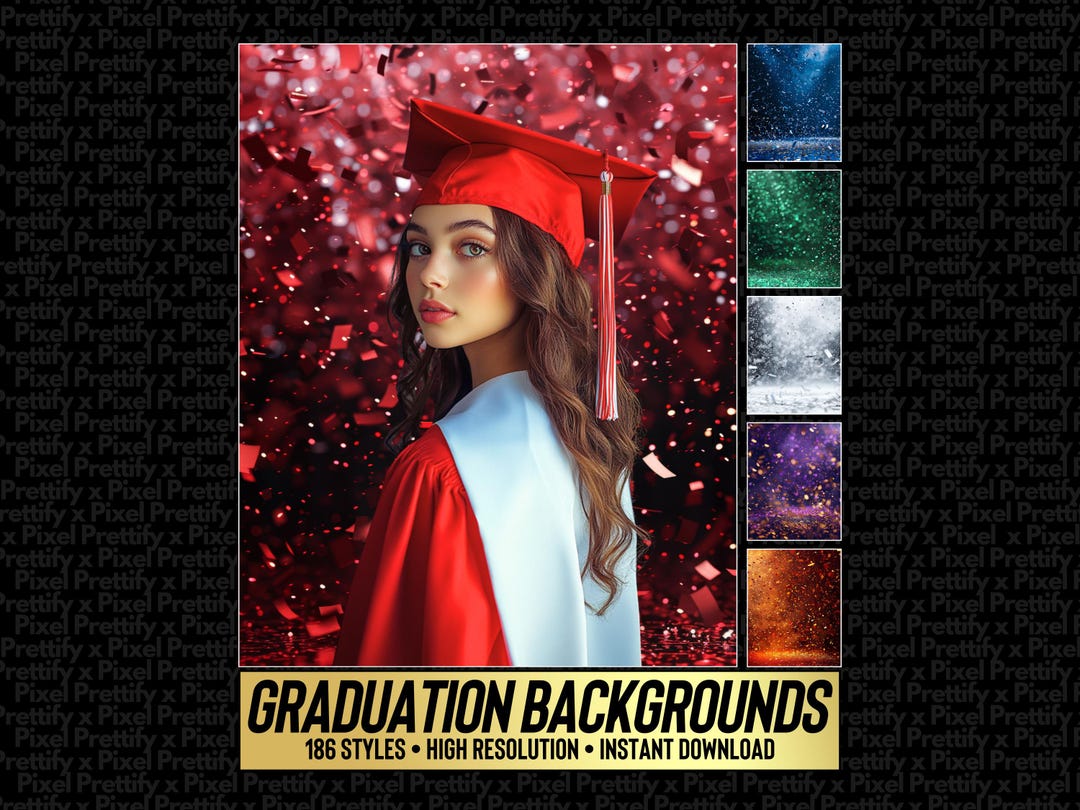 Graduation Digital Backdrops, Senior Photo Background, Grad Overlay ...