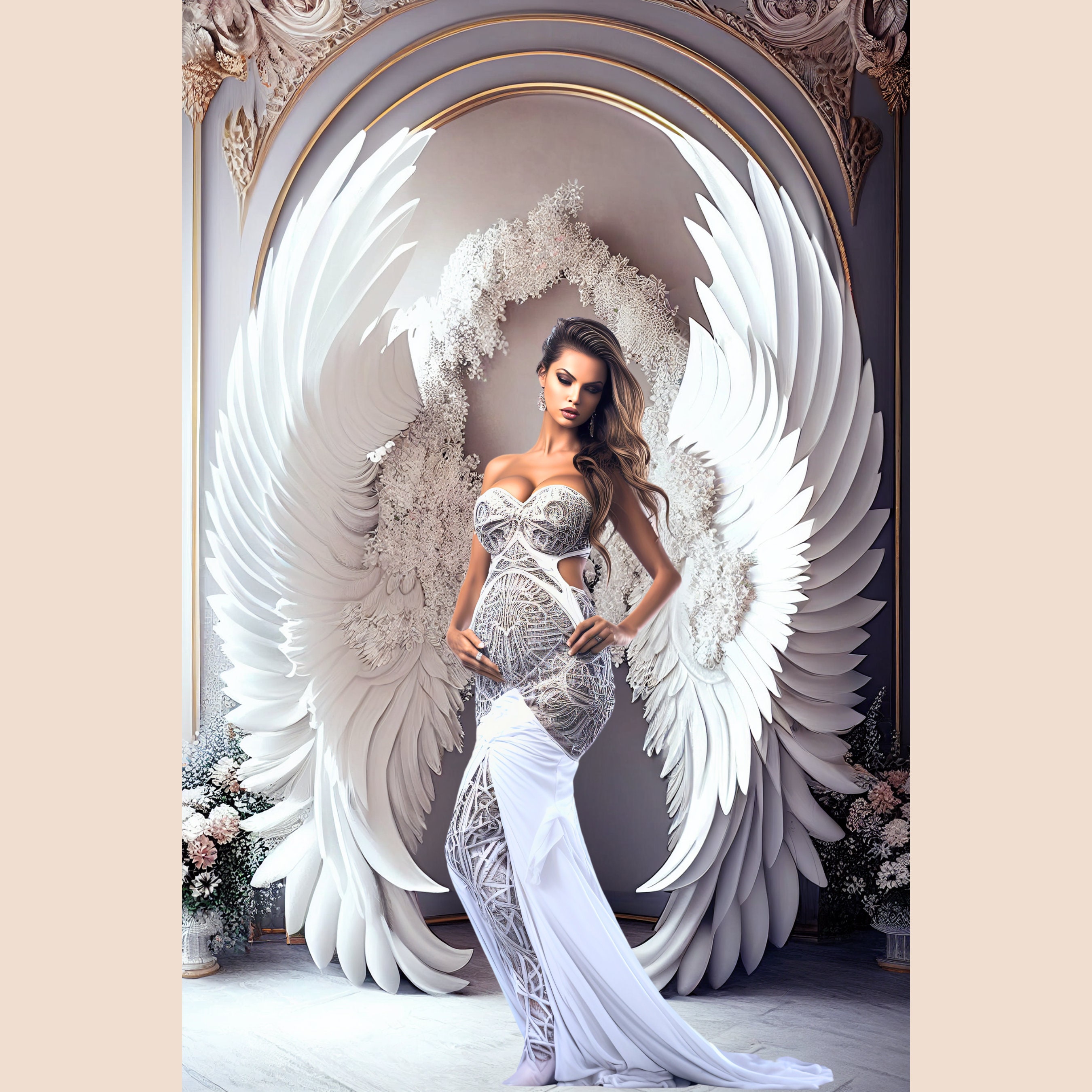 Angel Wings Digital Backgrounds Maternity Backdrop Overlays Studio ...