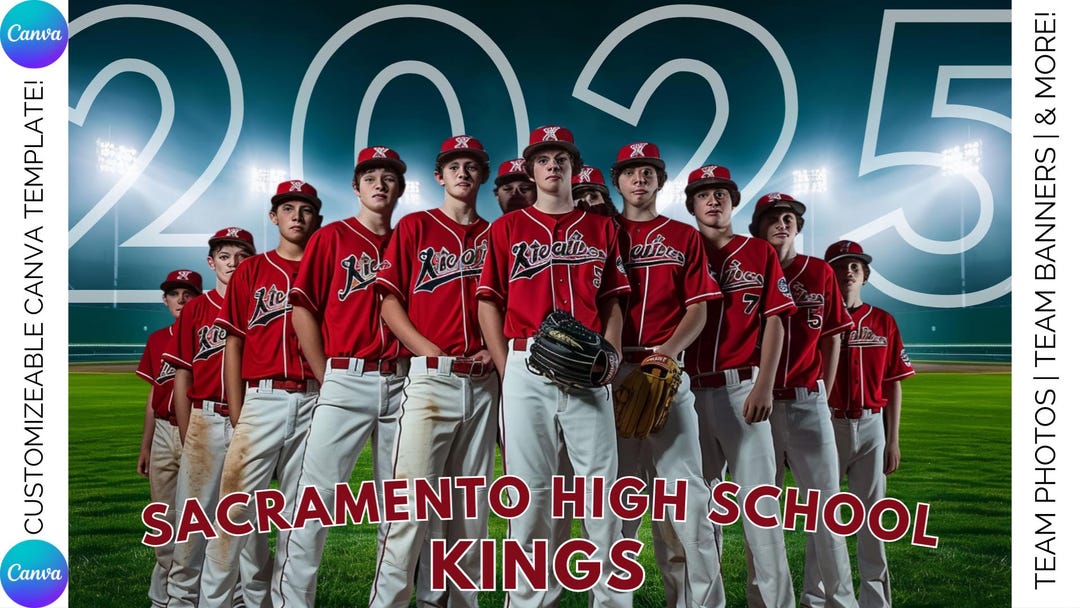 Baseball Team Canva Template | Baseball Backdrop for Sports Poster ...