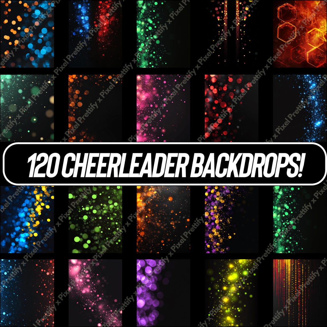 120 Cheerleader Digital Backdrops for Sports Photography | Cheer ...