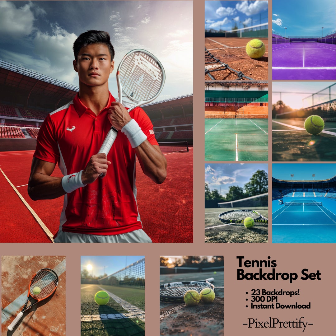 23 Tennis Digital Backdrops for Sports Photography | Tennis Background ...