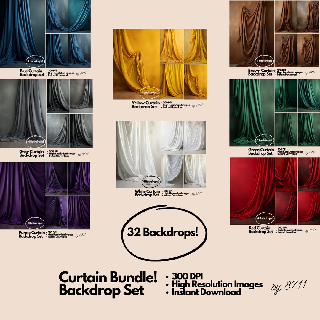 Colored Curtain Digital Backdrop Maternity Backdrop Overlays - Etsy
