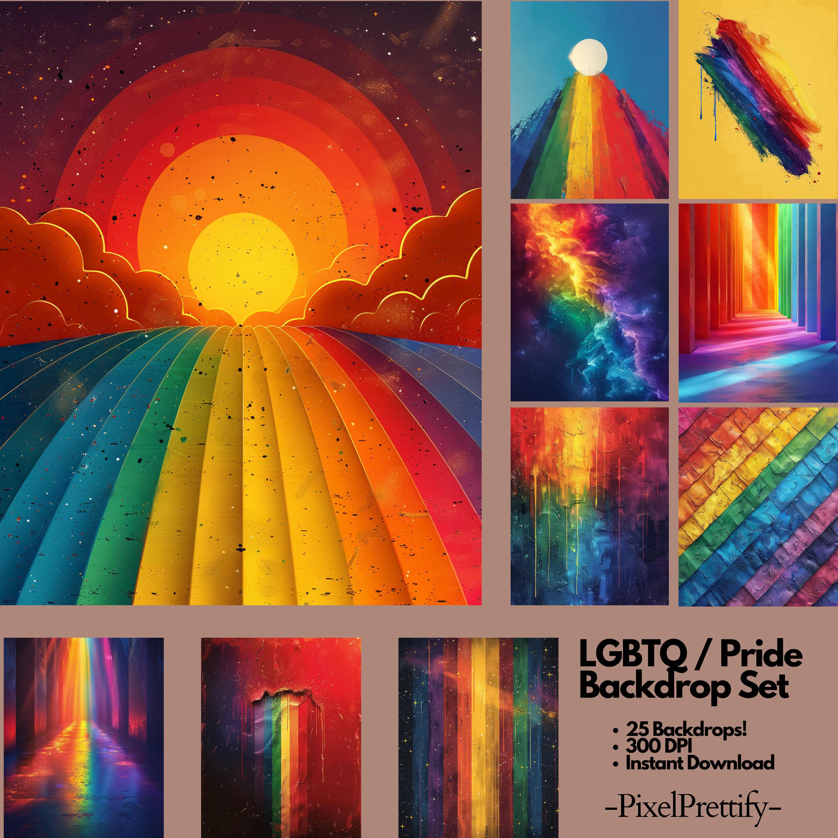 25 LGBTQ Digital Backdrops: LGBTQ Photography Backgrounds for Pride Posters, Pride Banners ...