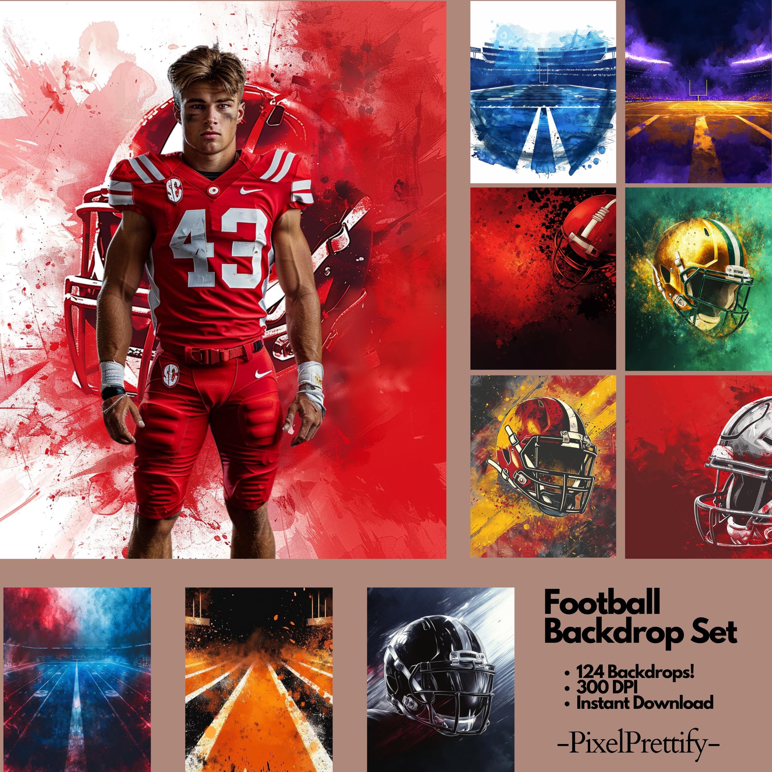 124 Football Digital Backdrops for Sports Photography | Football ...