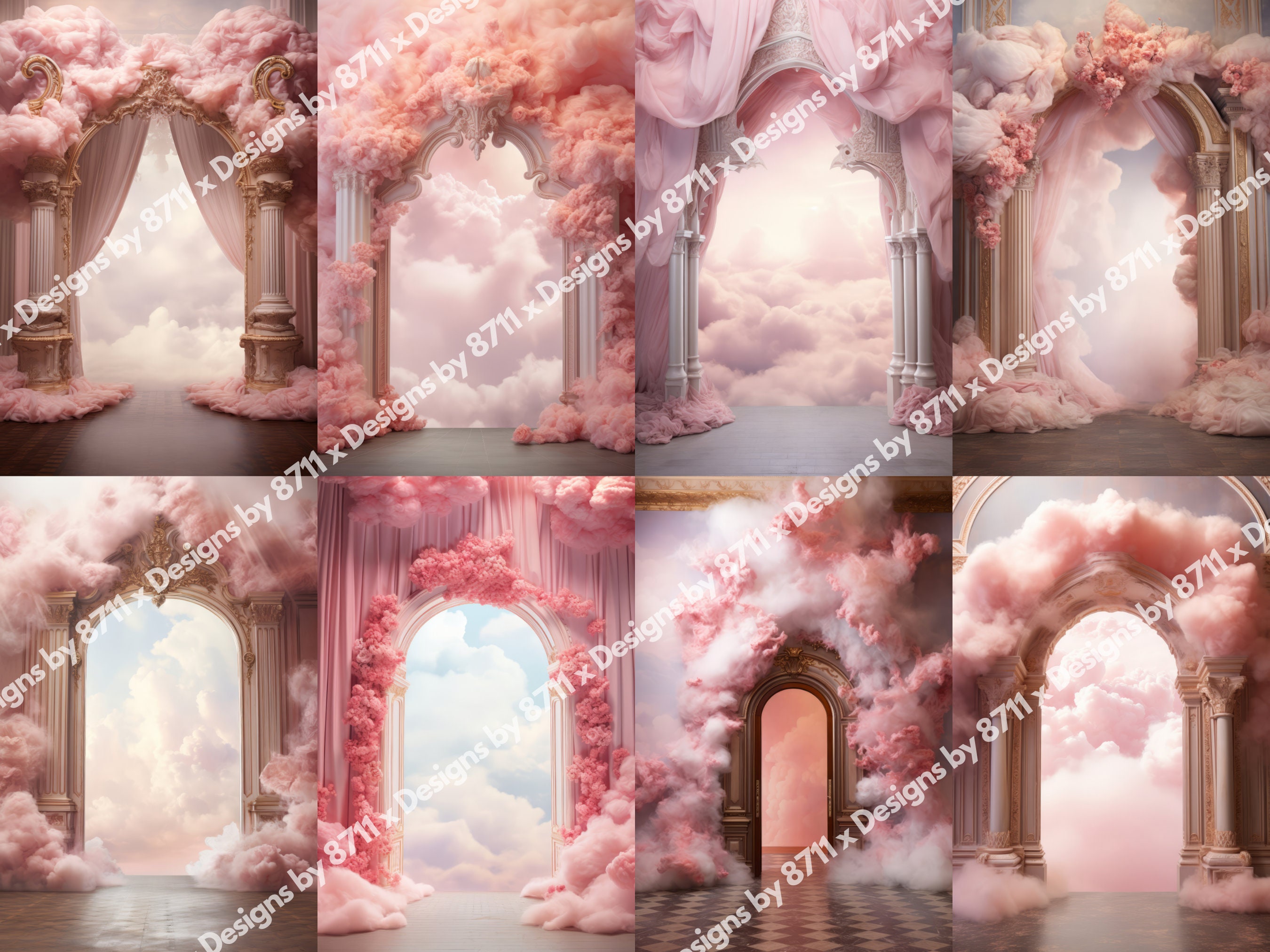 Pink Smoke Digital Maternity Backdrops Backgrounds Studio Art Backdrop ...