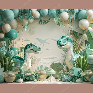 Dinosaur Adventure Digital Backdrop, Tyrannosaurus Rex Photo Prop, Kid ...