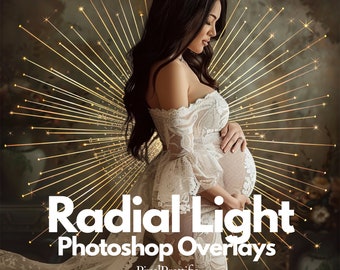 Golden Maternity Rings Overlays Circle Halo Maternity Light Ring Frame ...