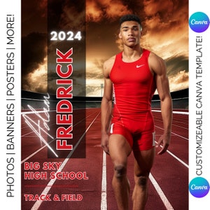 Track and Field Canva Template | Track Background for Senior Sports ...