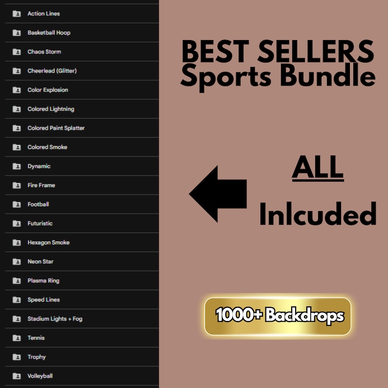 1000+ Sports Backgrounds & Overlay Bundle: Smoke Fog Overlays and ...