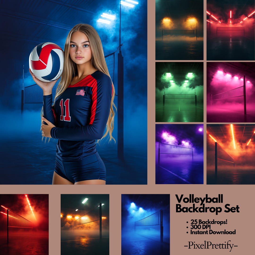 25 Volleyball Digital Backdrops for Sports Photography | Volleyball ...