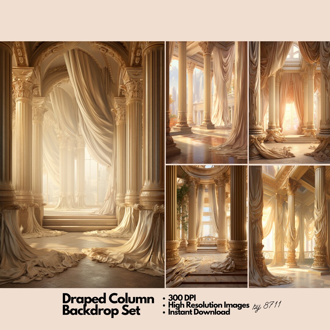 Drape Column Digital Backdrops Maternity Backdrop Overlays Photography ...