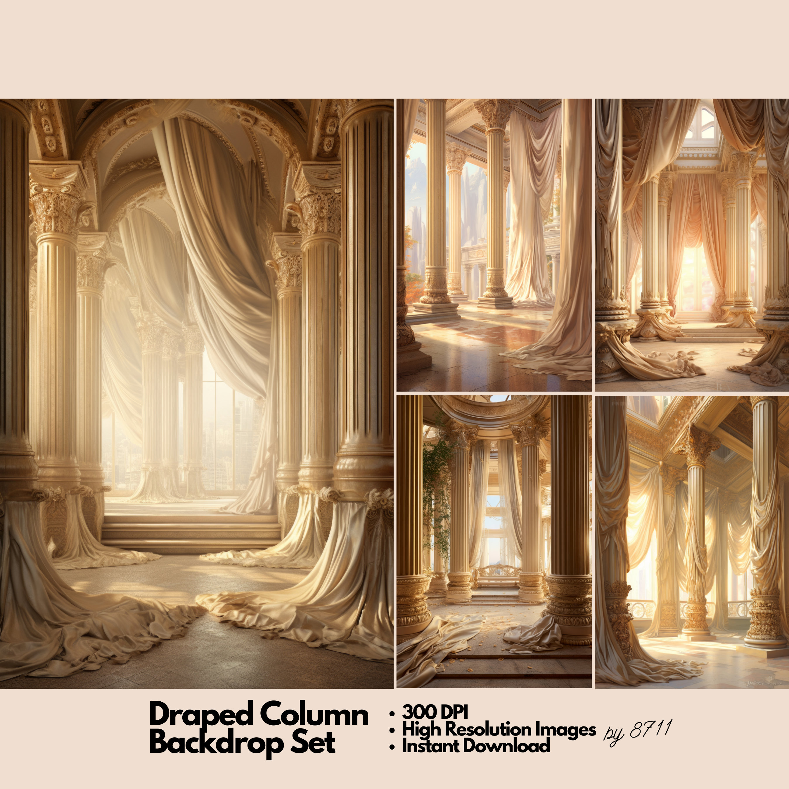 Drape Column Digital Backdrops Maternity Backdrop Overlays Photography ...