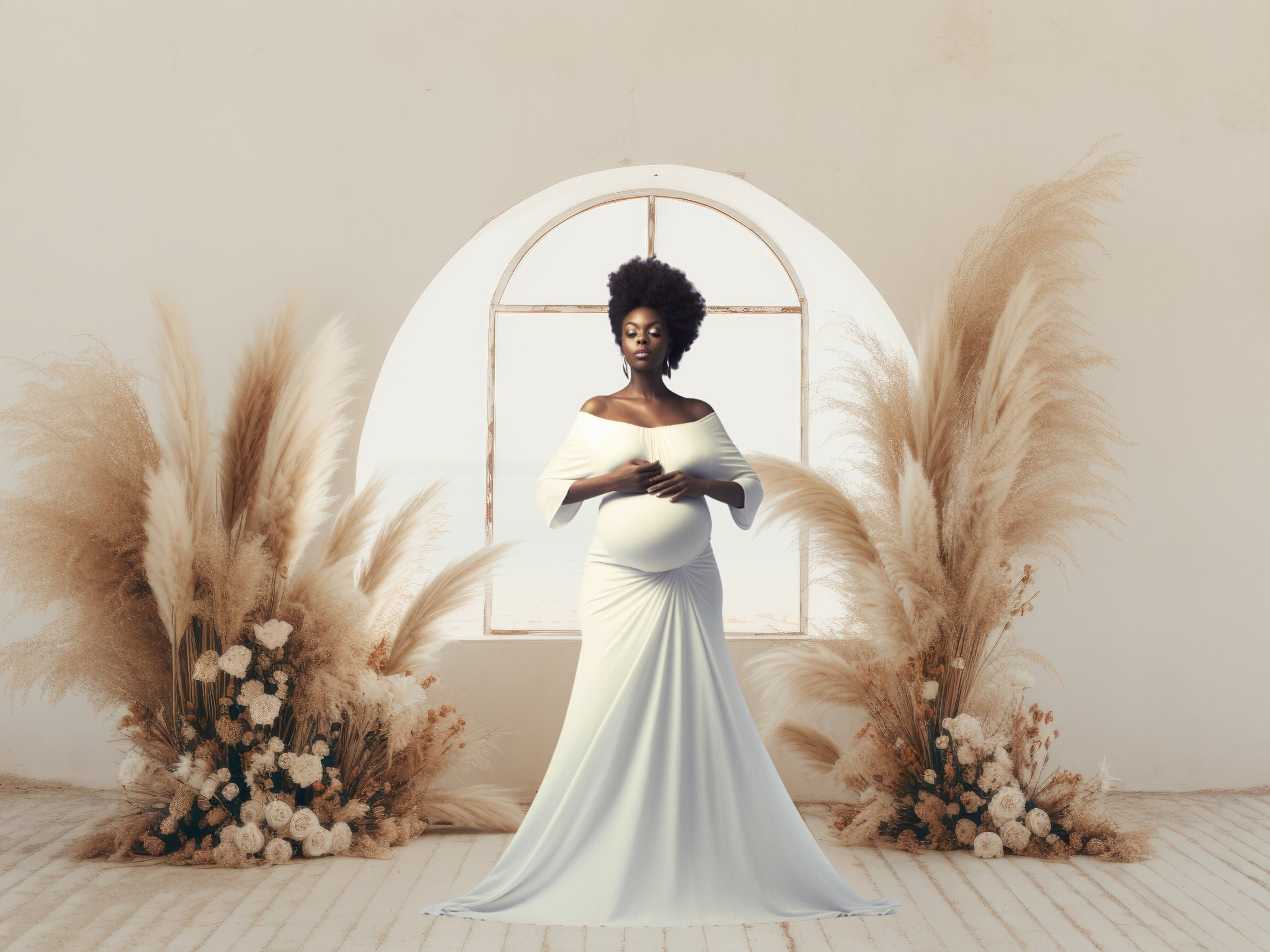 Indoor Boho Digital Backdrop Set, Maternity Backdrop Overlays, Studio ...