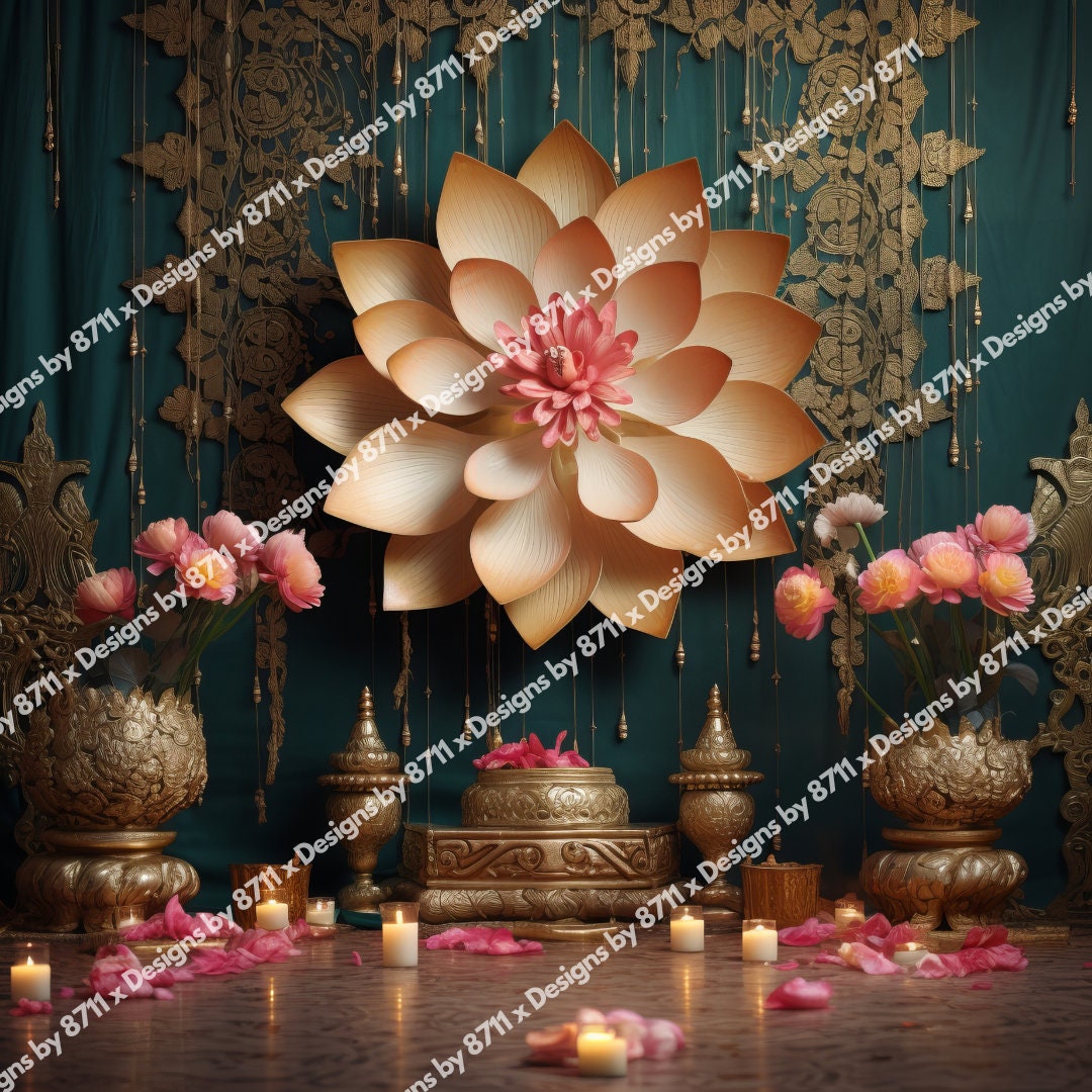 Lotus Flower Digital Backdrops Maternity Backdrop Studio Backdrop ...