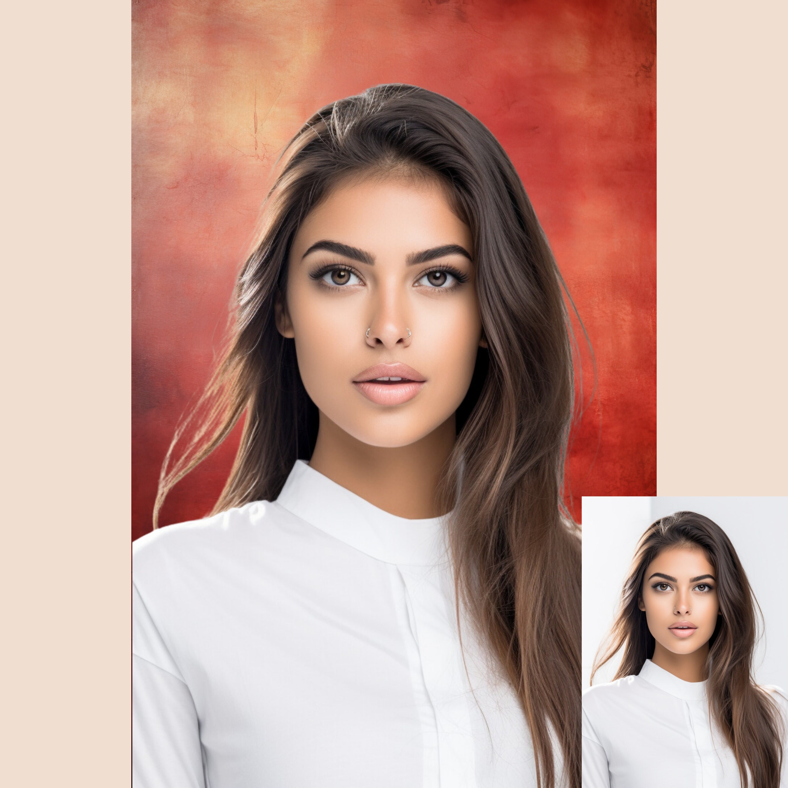 Red Studio Backdrop Digital Portrait Background, Instant Download ...