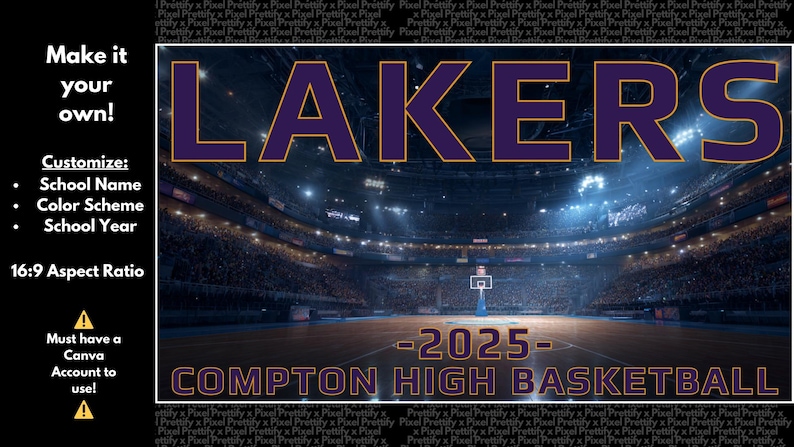 Basketball Team Banner & Poster Canva Template | Digital Basketball ...