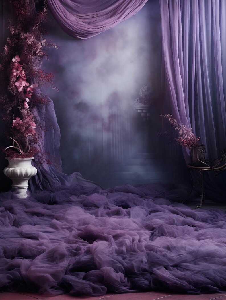 Purple Curtain Digital Backdrops, Maternity Backdrop Overlays ...
