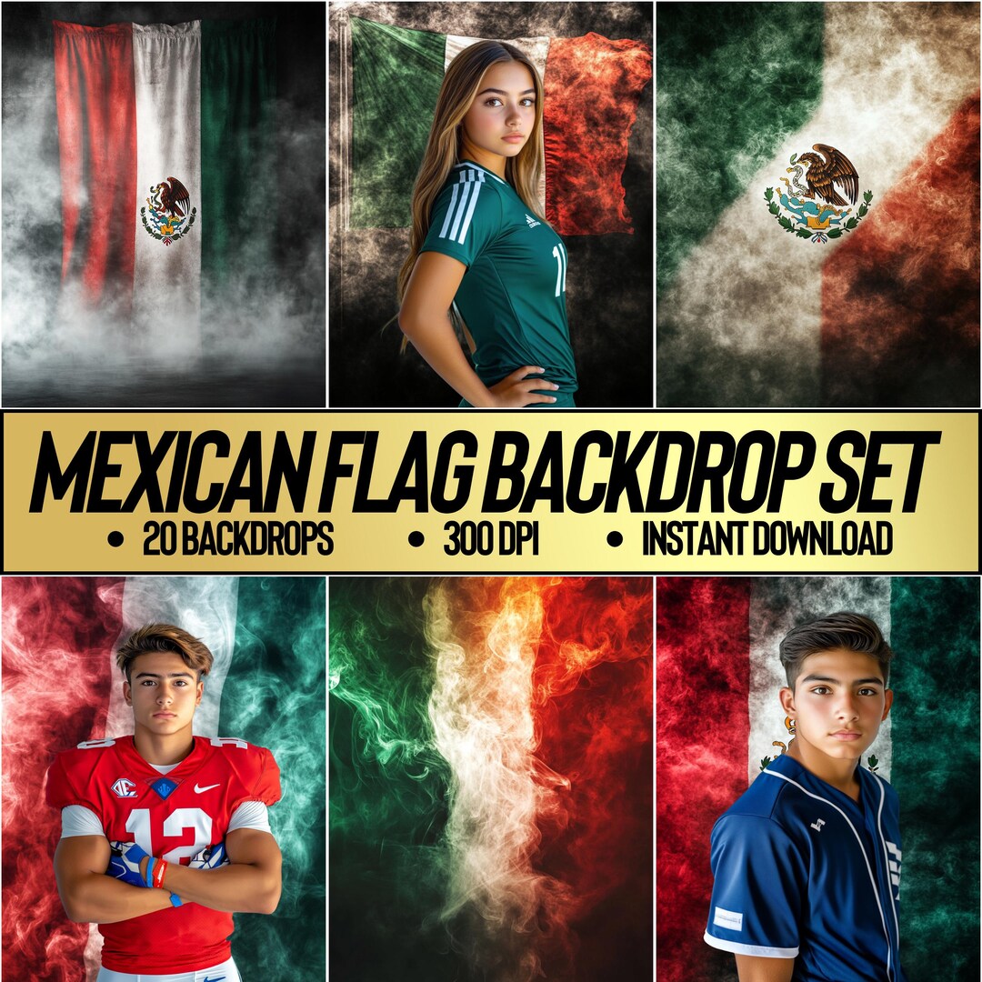 Mexican Flag Digital Backdrops | Sports Backgrounds, Baseball, Football ...