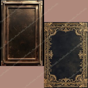 Bronze Frame Digital Backdrop Set, Maternity Backdrop Overlays, Studio ...