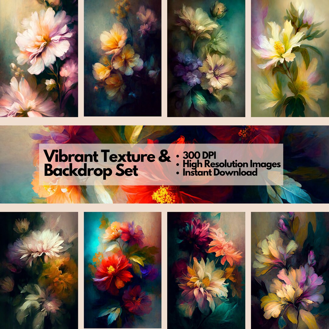 Fun and Vibrant Digital Backdrop Texture Overlays, Colorful Texture ...