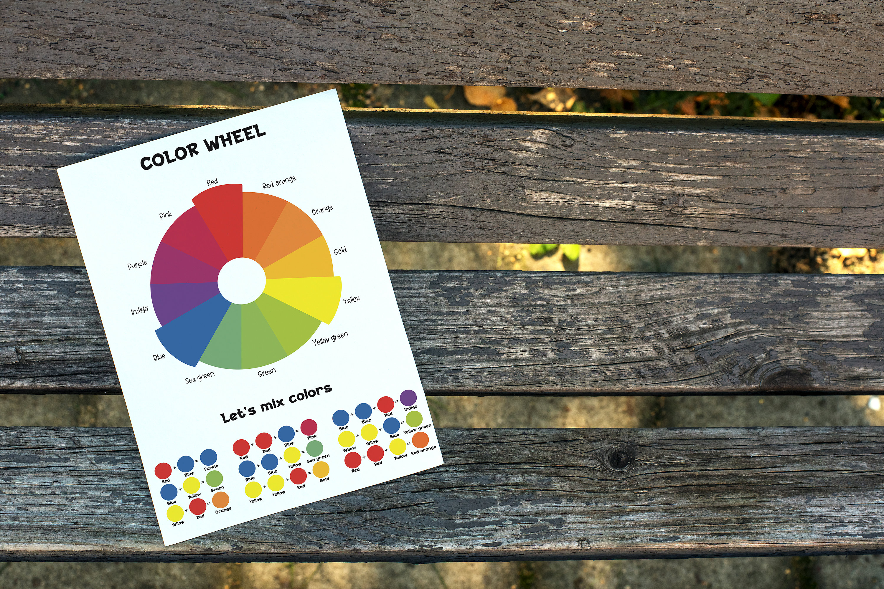 Color Wheel Poster Mixing Colors Color Theory Wall Art - Etsy Canada