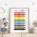 Spanish Crayon Colors Poster Educational Print Kids Homeschool ...