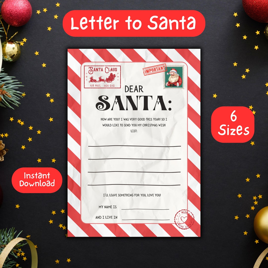 Dear Santa Letter Printable Santa List North Pole Letter Etsy dear-santa-letter-printable-santa-list-north-pole-letter-etsy