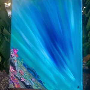 Acrylic Coral Reef Painting – Tropical Underwater Scene, Ocean Wall Art ...