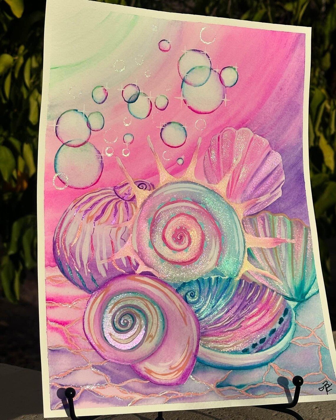 Seashell Painting – Seascape & Nautical Wall Art, Coastal Home Decor ...