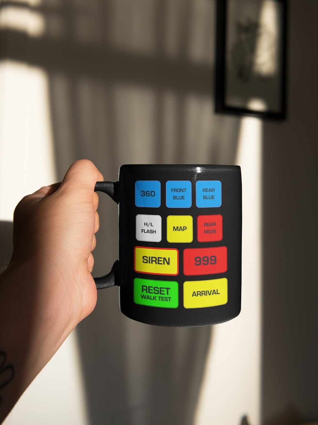 Police Blue Light Controller Mug, Emergency Lights, Unique Gift, for ...