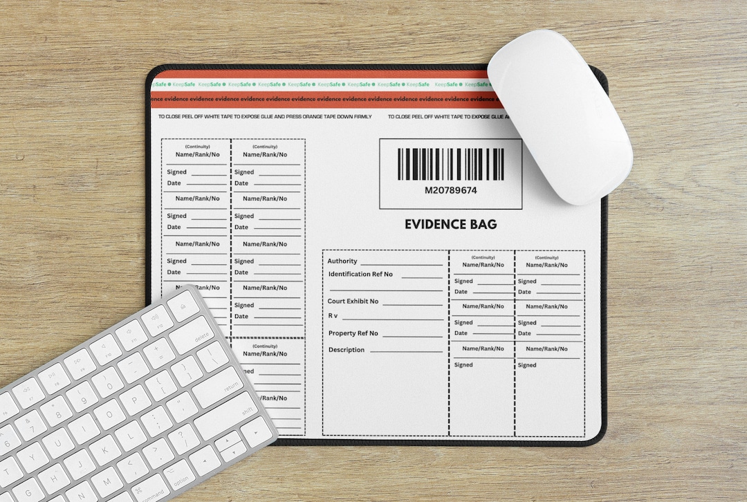 Police Mouse Pad, Evidence Bag, Great/novelty Gift, Mouse Mat, Police ...