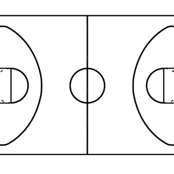 Basketball Outline - Etsy