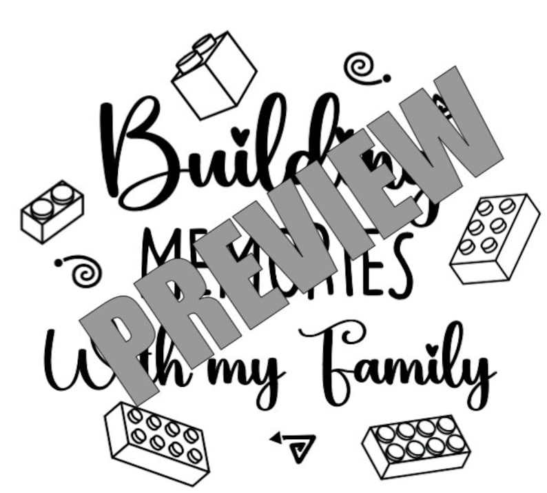 Building Memories Together With My Family Building Blocks Family SVG - Etsy