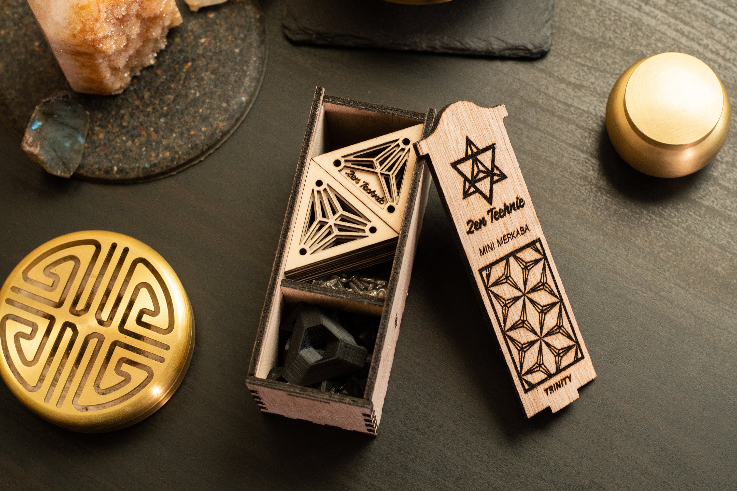 Mini Merkaba Trinity Model Kit Sculpture, Sacred Geometry Decor, Laser ...