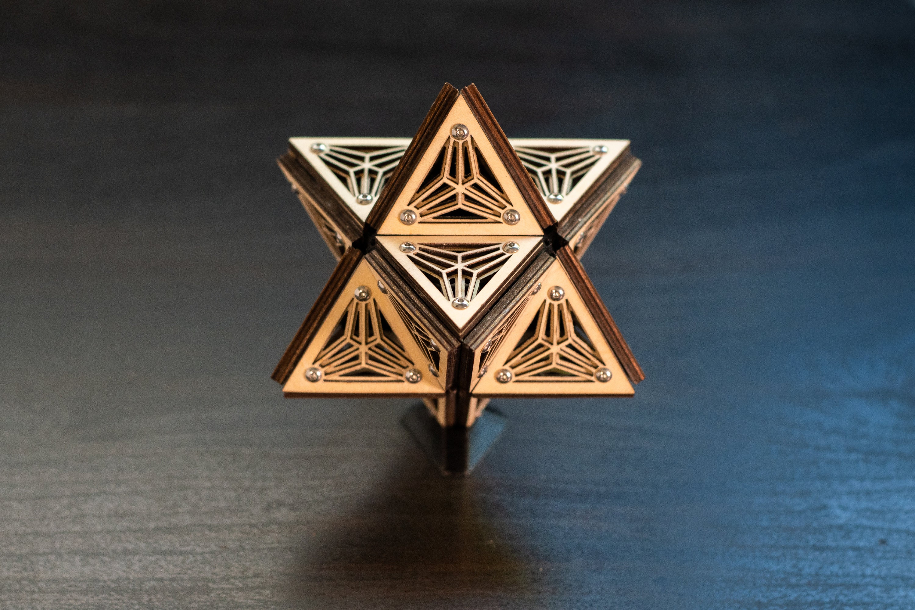 Mini Merkaba Trinity Model Kit Sculpture, Sacred Geometry Decor, Laser ...