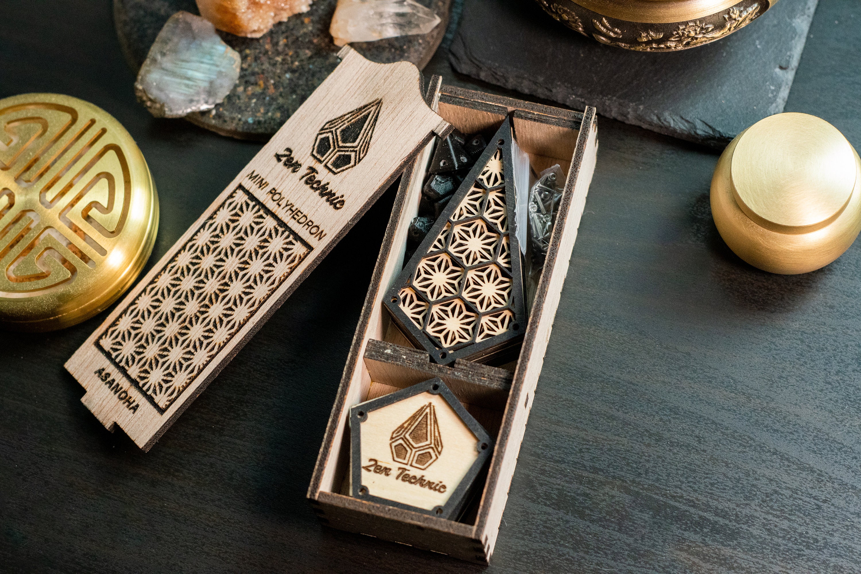 Mini Polyhedron Asanoha Model Kit Sculpture, Sacred Geometry Decor ...